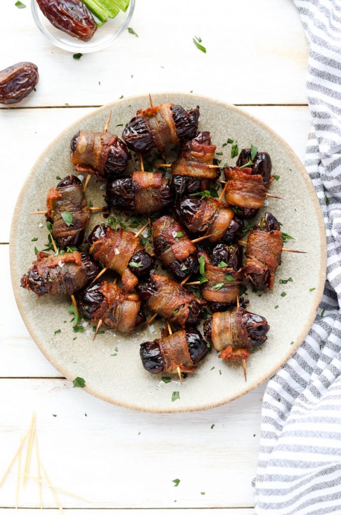 Easy Bacon Wrapped Dates Stuffed with Jalapeño - Fresh Water Peaches