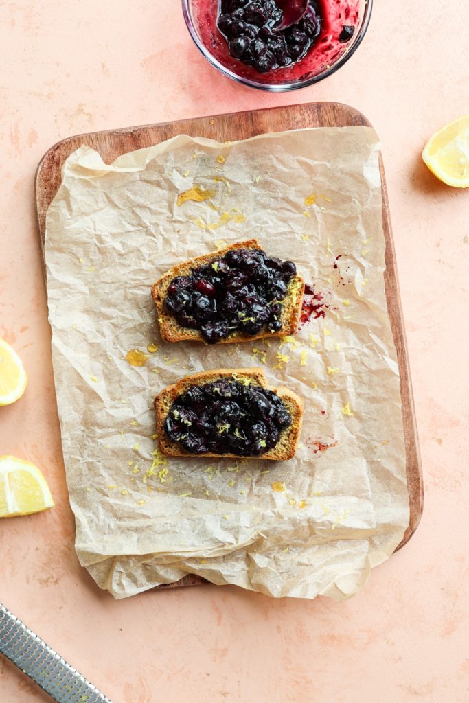 Blueberry Toast - Fresh Water Peaches