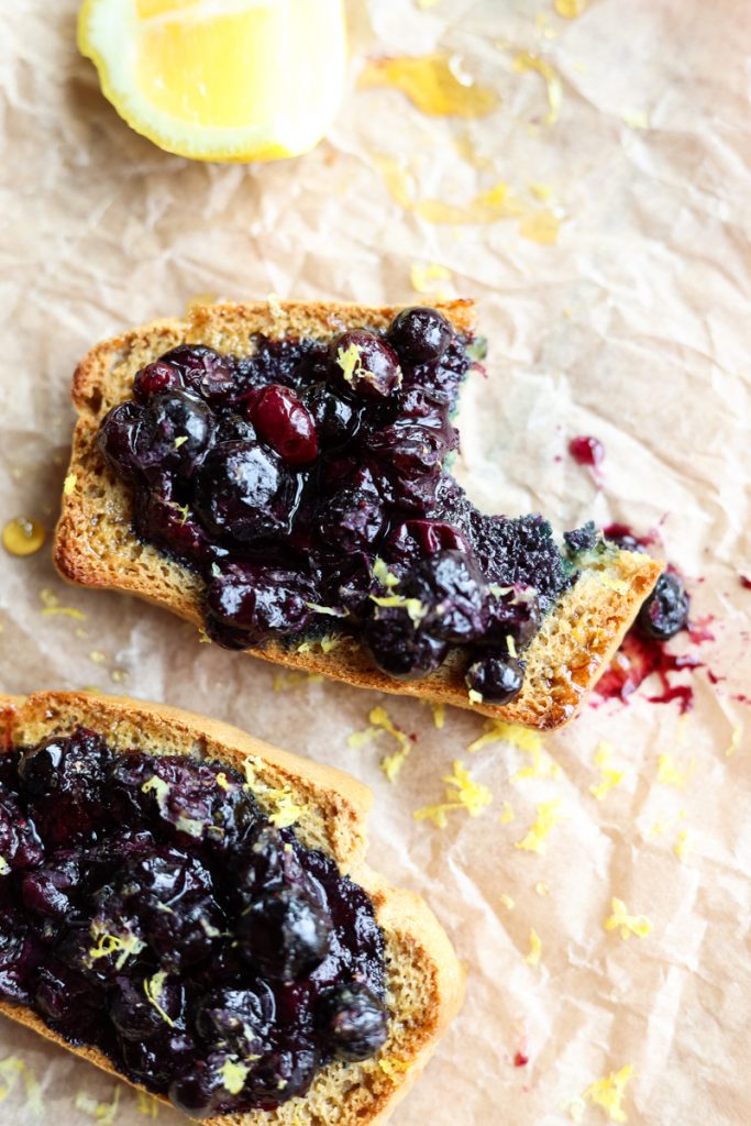 Blueberry Toast - Fresh Water Peaches