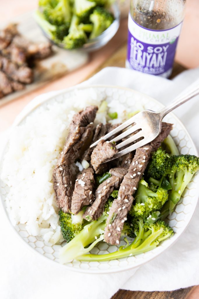 Teriyaki Beef Bowls - Fresh Water Peaches