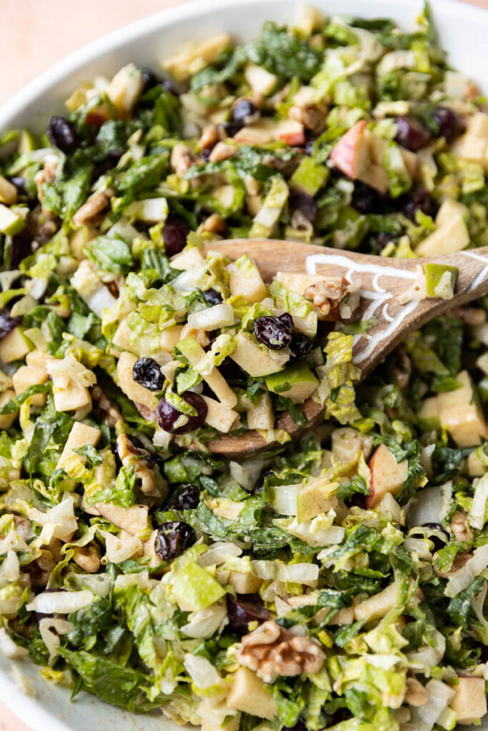 Chopped Fruit and Nut Salad Recipe with Walnuts - Fresh Water Peaches