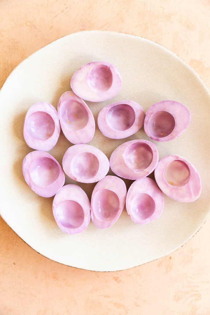 Pink Deviled Egg Recipe Without Mustard - Fresh Water Peaches
