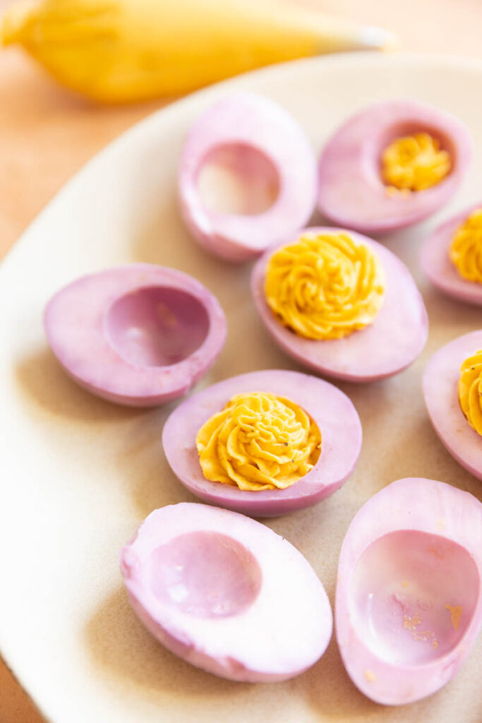 Pink Deviled Egg Recipe Without Mustard - Fresh Water Peaches