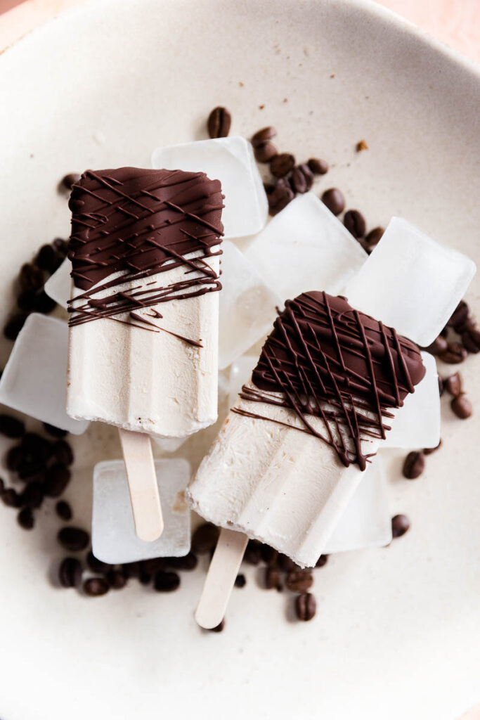 Easy Creamy Coffee Popsicle Recipe (Dairy Free) - Fresh Water Peaches