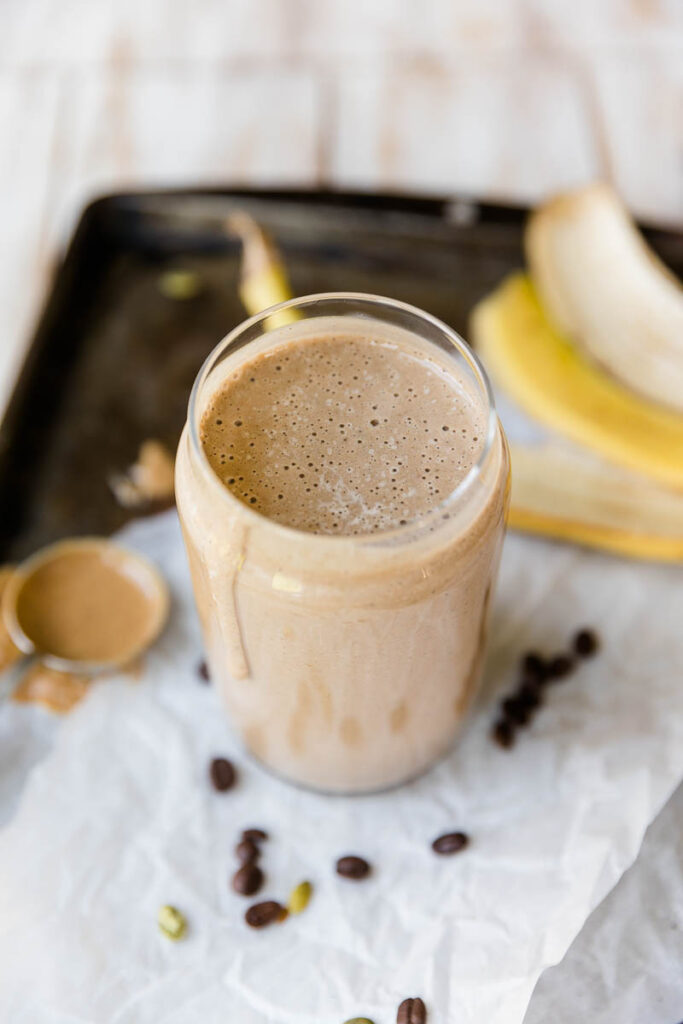Healthy Coffee Banana Protein Smoothie Recipe Fresh Water Peaches