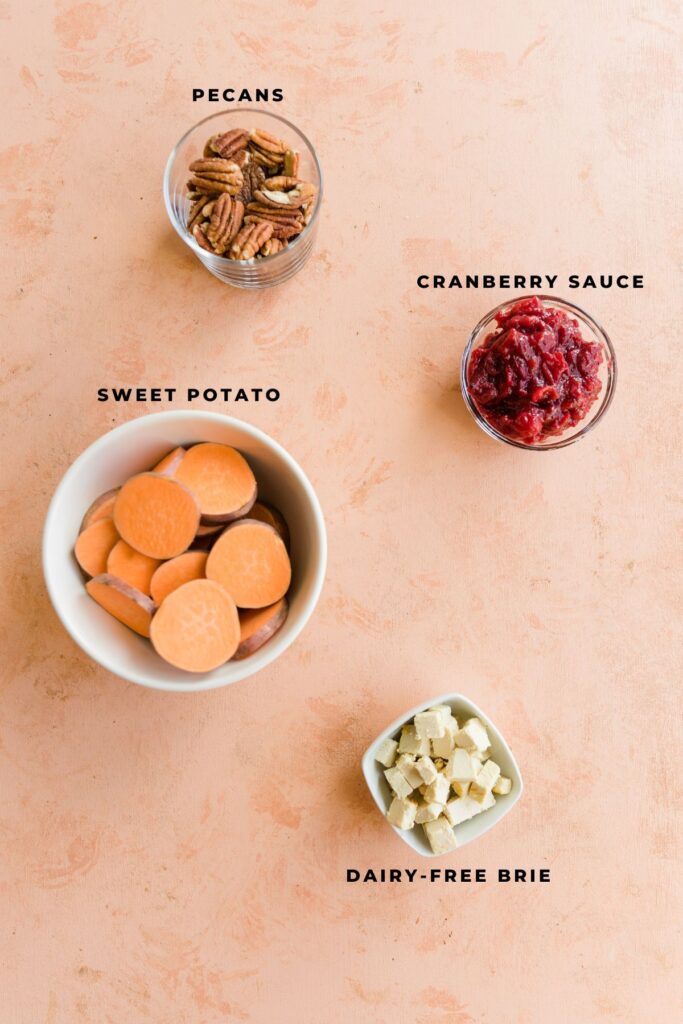 Sweet Potato Bites with Cranberry Sauce and Brie - Fresh Water Peaches