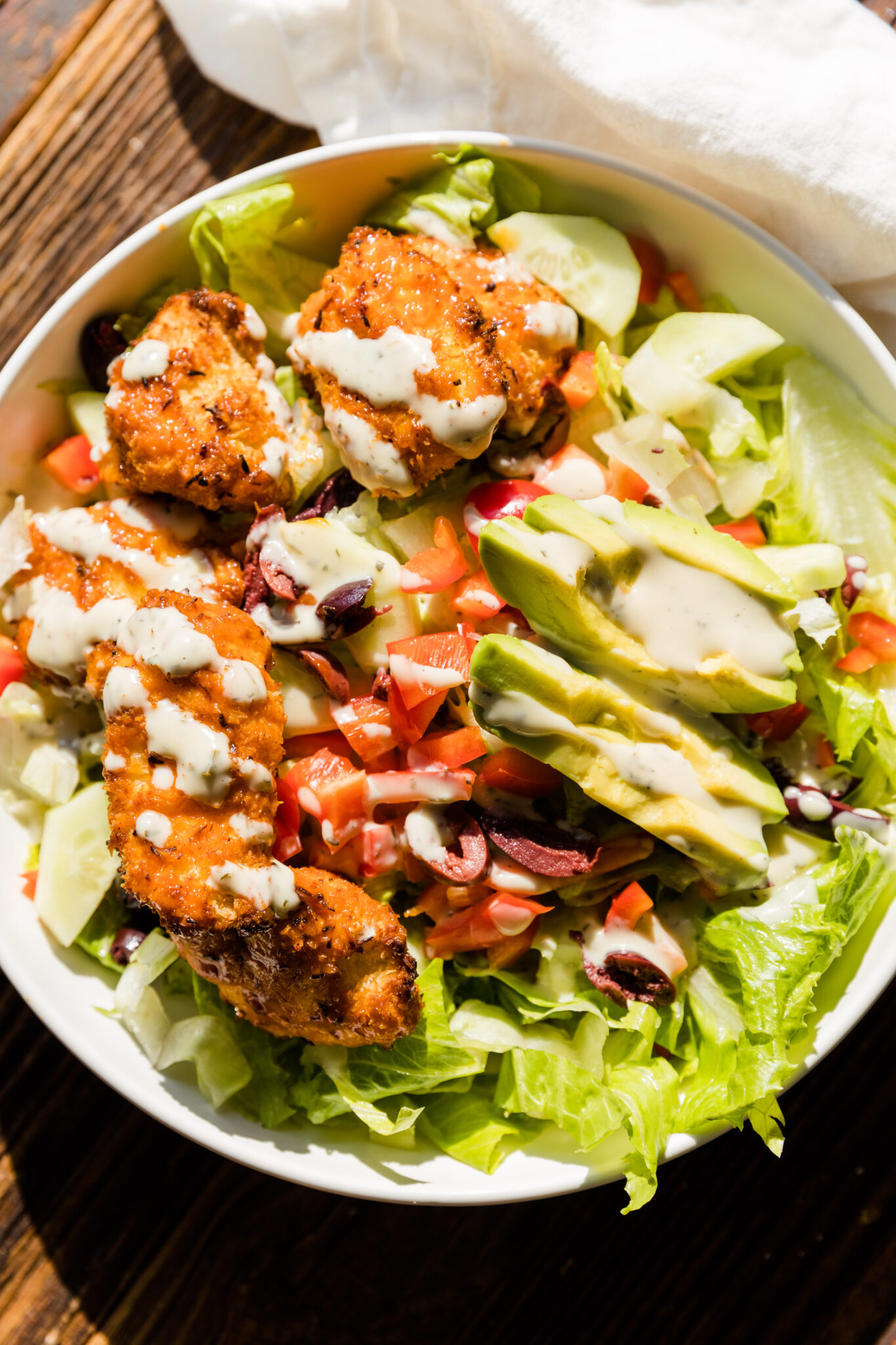 Crispy Buffalo Chicken Salad (Gluten-Free & Dairy-Free) - Fresh Water ...